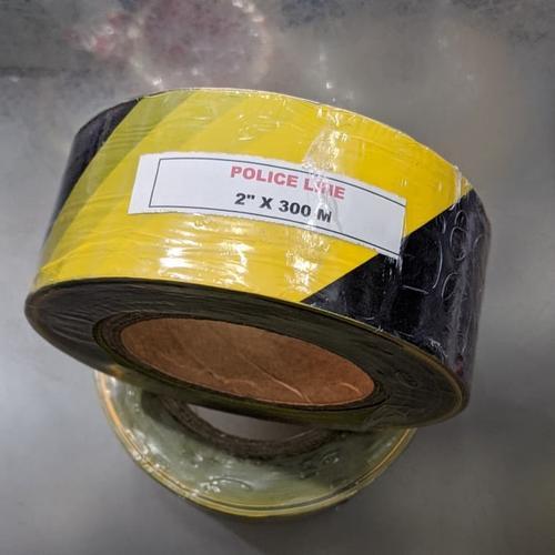 HARGA PROMO!! Police Line Garis Polisi 2 Inchi x 300 Meter kuning hitam ...