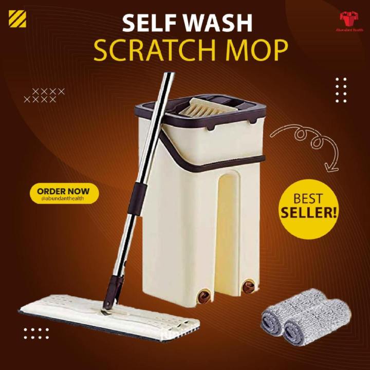 【HOT SALE】SCRATCH MOP WITH BUCKET WITH FREE 2 MICRO FIBER PAD / spin ...