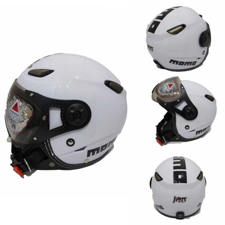 Helm Bogo Momo JPN Pilot Putih | Lazada Indonesia