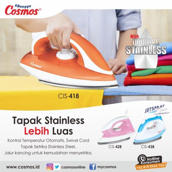 Setrika Listrik Cosmos CIS-418 | Lazada Indonesia