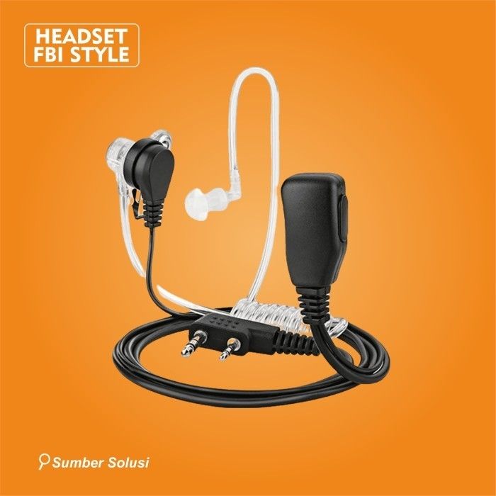 Headset HT FBI Style Earset Earphone Handy Talky Bofeng Selang Bening ...