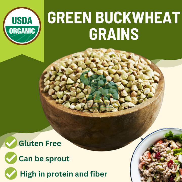 USDA Organic Green buckwheat grains 1000g เมล็คบัควีท บักวีต ออร์แกนิค ...