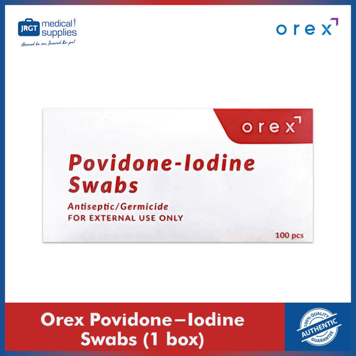 Orex Povidone Iodine Swab - Antiseptic Wound Care for Infection ...