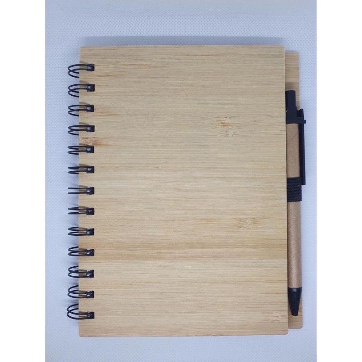 Bamboo Notebook Eco-Friendly Plain with Black Pen or w/ Black Garter ...