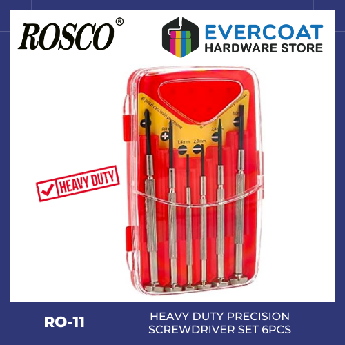 RO-11 Rosco Heavy Duty Precision Screwdriver Set 6pcs | Lazada PH