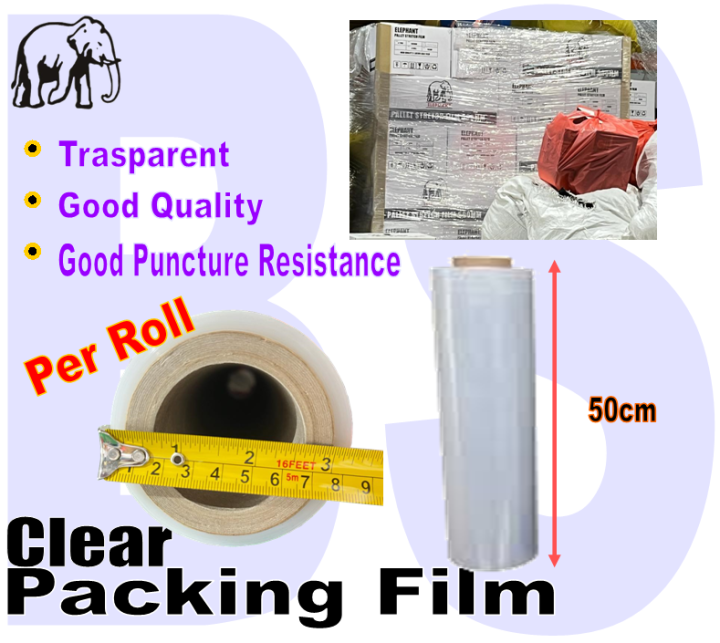 BANSOON ELEPHANT Clear Packing Film. HUGE ROLL. Sold per roll. Stretch ...