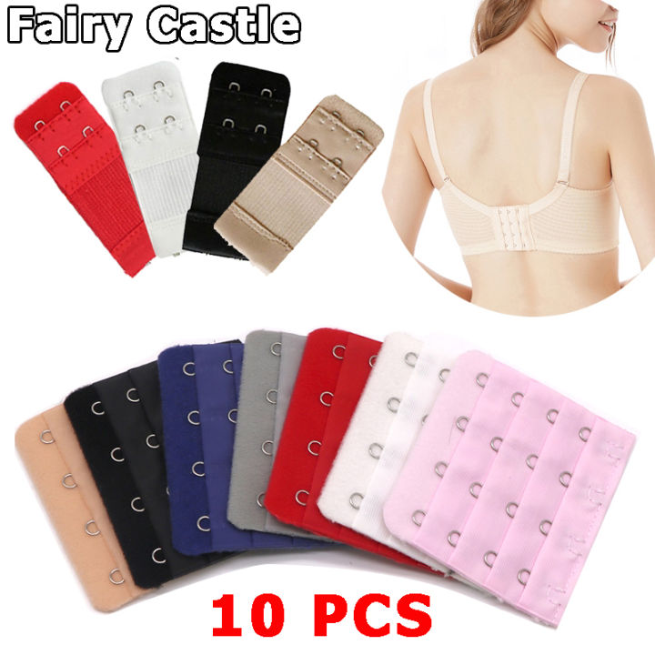 【Fairy Castle】10 PCS 2/3/4 Hook Bra Extender For Women's Elastic Bra ...