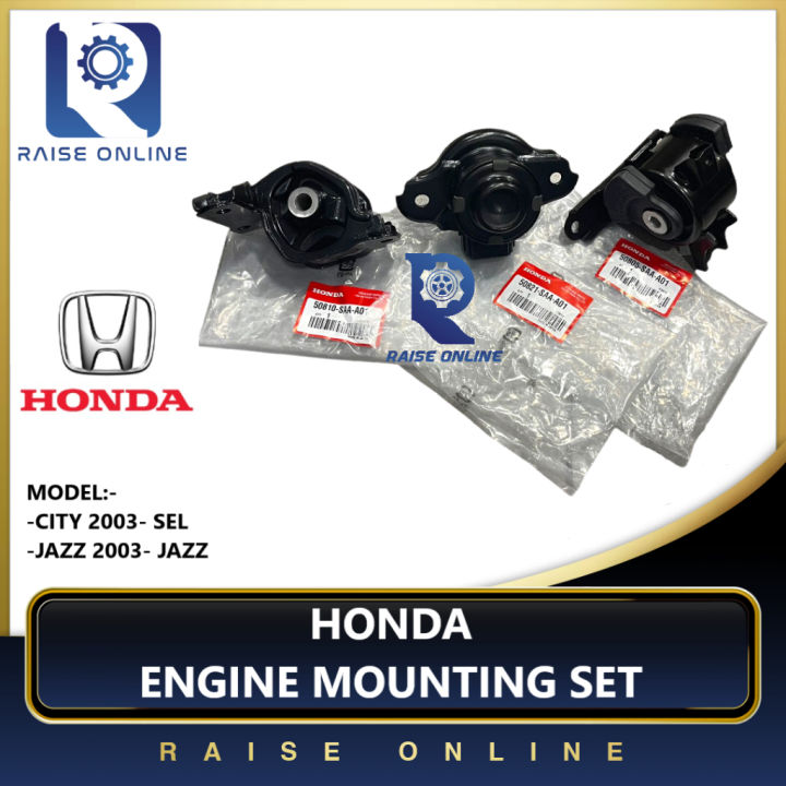 100% ORIGINAL HONDA ENGINE MOUNTING SET HONDA CITY JAZZ 2003-2008 SEL SAA GD MADE IN JAPAN | Lazada