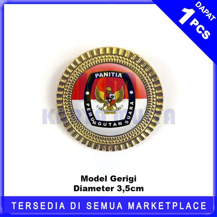 Pin PPS KPU Pin Bros Logo Panitia Pemungutan Suara Pin Logo PPS KPU ...