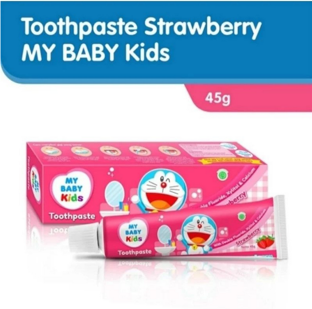 "My Baby Kids TOOTHPASTE [STRAWBERRY] Pasta Gigi Odol Bayi Anak 45 gr ...