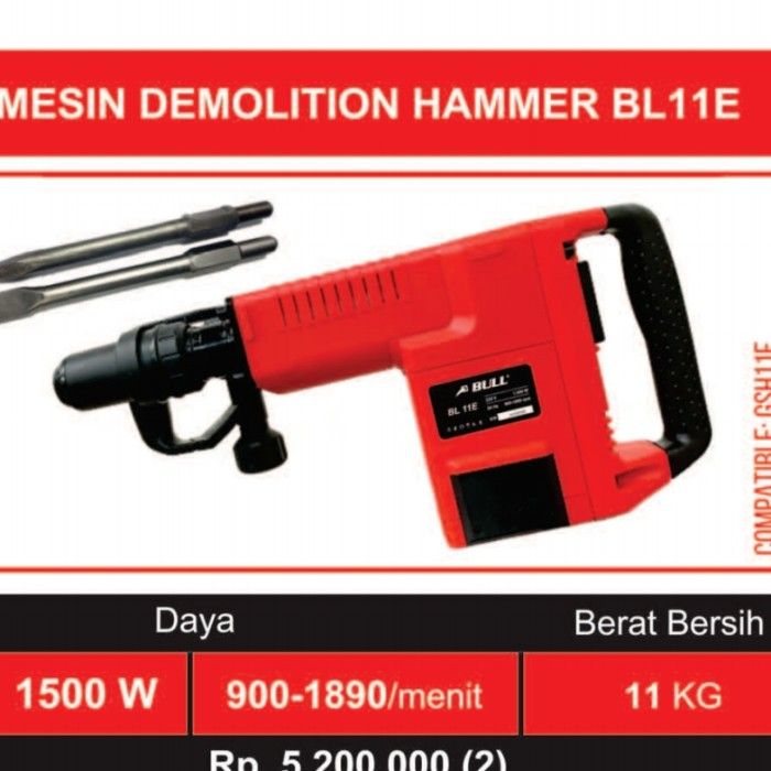 BULL hammer bl11e bull - mesin bobok bull 10kg - hammer gsh 11 e bull ...