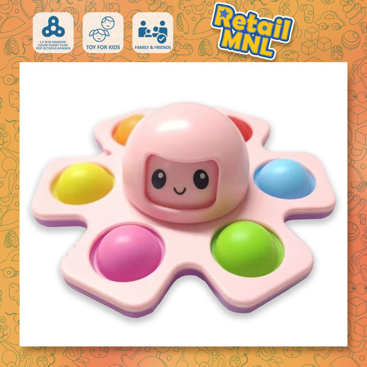 Retailmnl Creative Octopus Push Pop Bubble Sensory Fidget Spinner ...