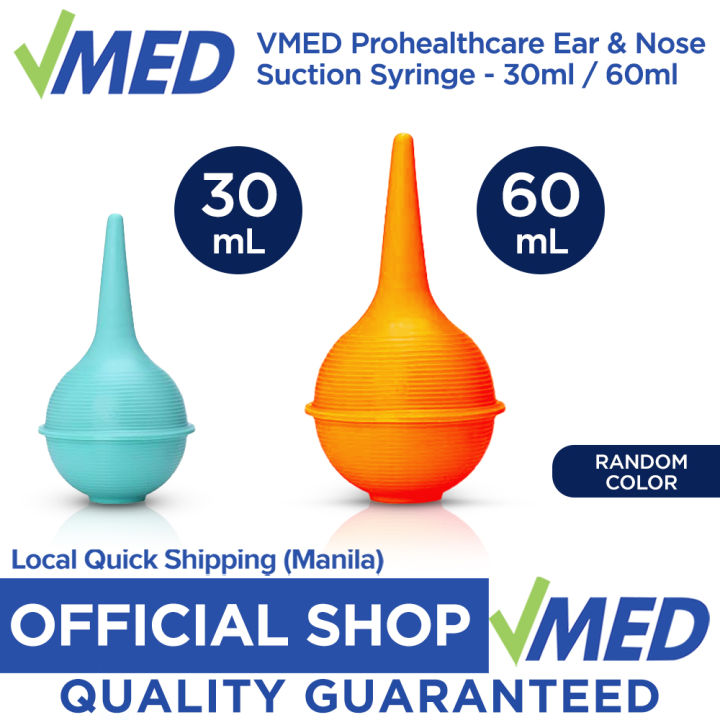 VMED Prohealthcare Rubber Suction Ear Nose Suction Ear Wax Bulb Syringe ...