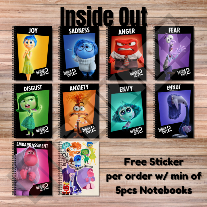 Inside Out Inspired/Customized Notebook with Free Sticker | Lazada PH