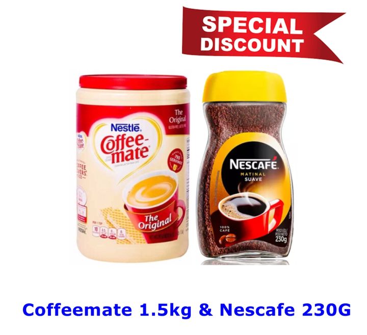 Nestle Coffee Mate 1.5KG & Nescafe Matinal Suave 230 Grams Coffee ...