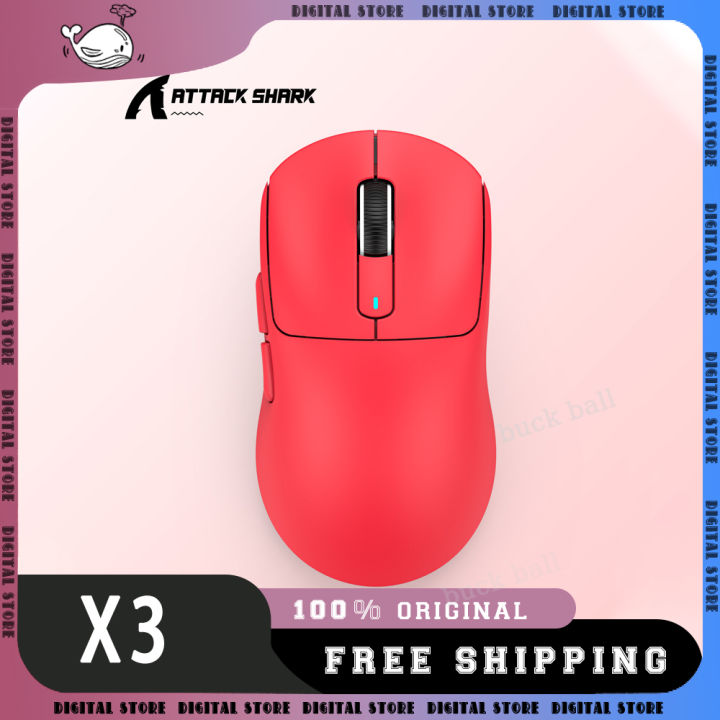 Attack Shark X3 Gamer 3 Mode Bluetooth Wireless Lightweight Paw3395 ...