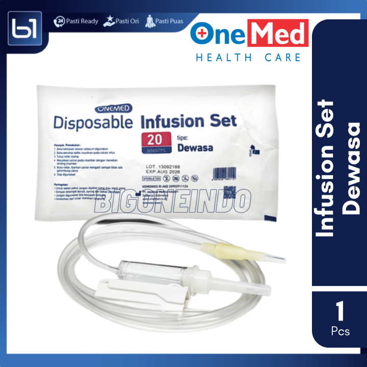 Infusion Set Dewasa Onemed, Disposable Infus Set, Selang Infused Medis ...