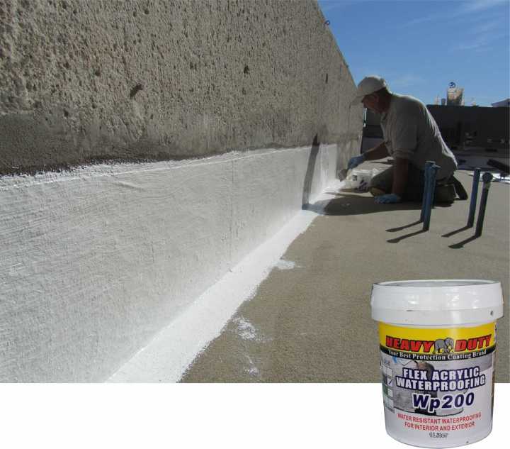 1L ( WHITE ) waterproofing acrylic ( Heavy Duty Brand Coating ) WP 200 ...