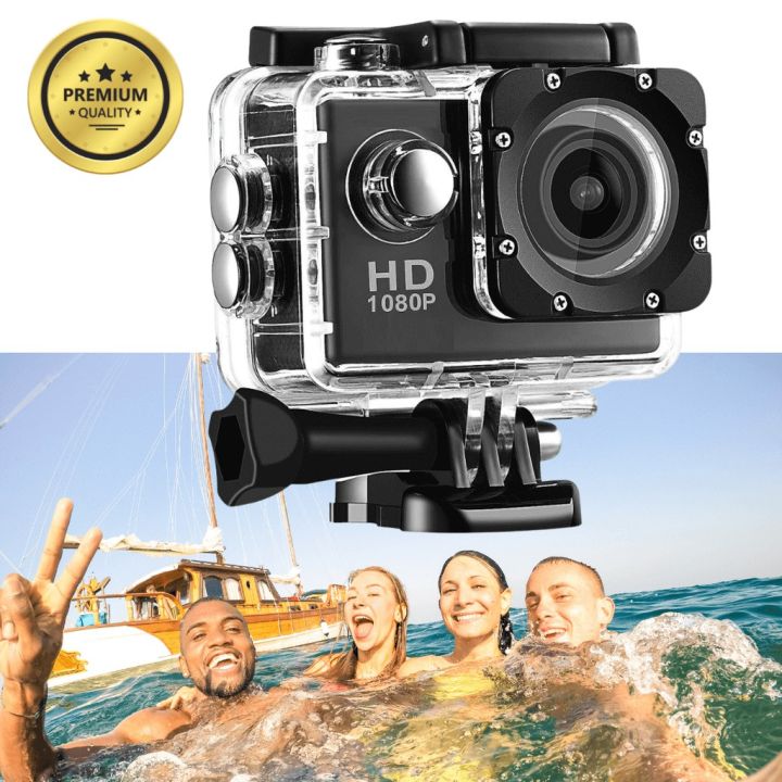 Sports Action Camera Waterproof Rechargeable Outdoor 1080p Ultra HD ...