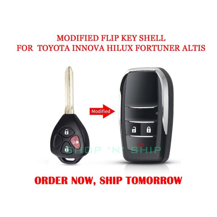 Toyota Hilux / Innova / Altis / Fortuner Modified Flip Key Kit | Lazada PH