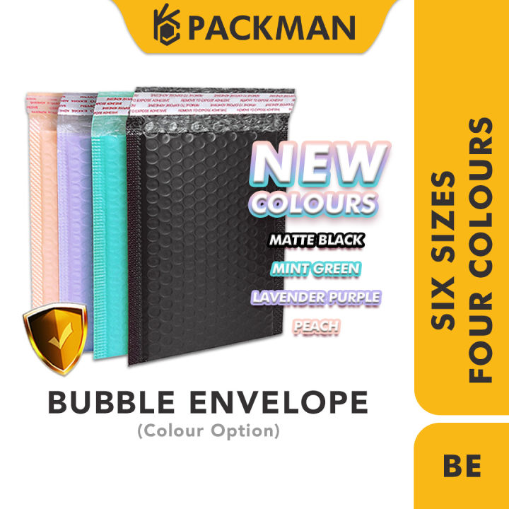 PACKMAN 1pcs Bubble Envelope 6sizes Colourful Parcel Bag Courier Bag ...