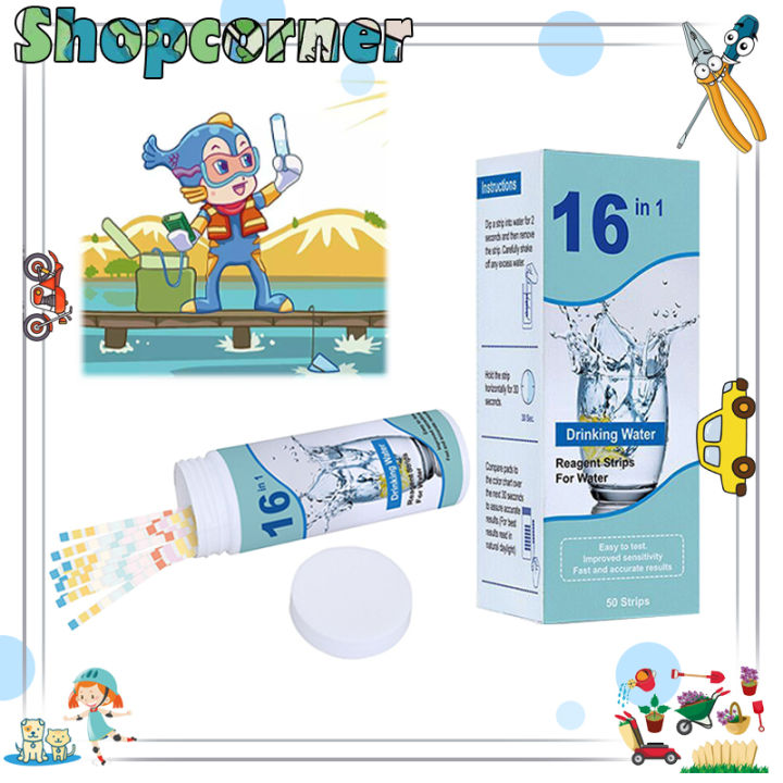 Isi 50 Drinking Water Tester Strip Alat Uji Kualitas Air Alat Tes ...