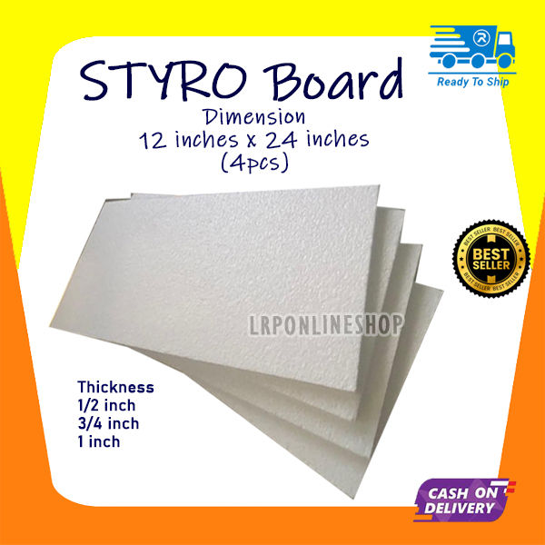4pcs Styro board 12inches x 24inches | Lazada PH