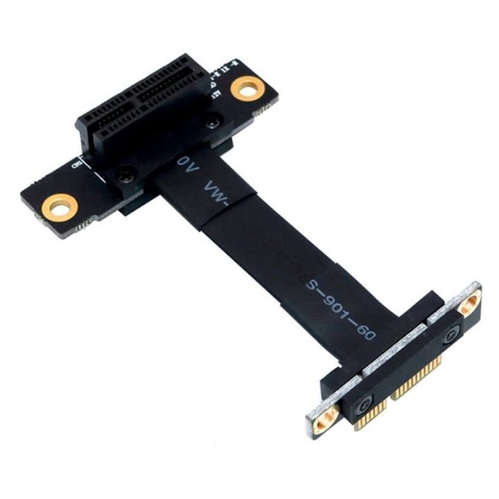 (GDSW) 5CM PCIE X1 Riser Cable Dual 90 Degree Right Angle PCIe 3.0 X1 ...