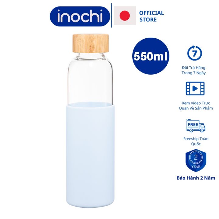 Bình nước thủy tinh Nikko Inochi bọc silicon | Lazada.vn