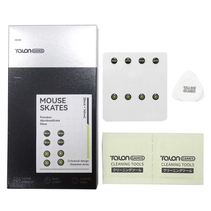 TALONGAMES Glass Mouse Skates Anti-Slip Mouse Feet Curved Edge DIY ...
