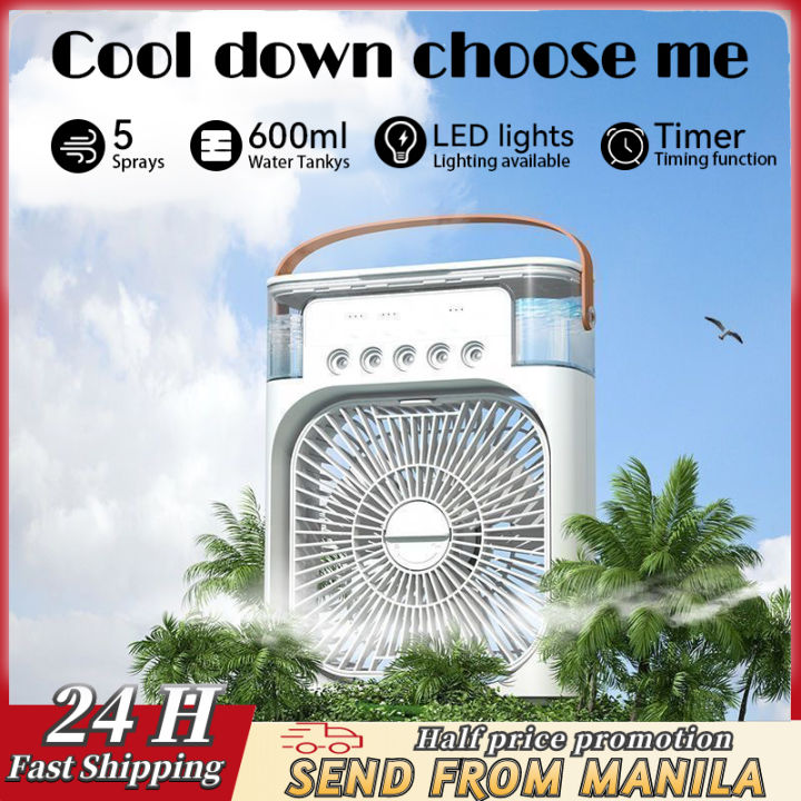Desktop Humidifier Cooler Spray Mist Fan Usb Air Cooling Fan with 7 ...