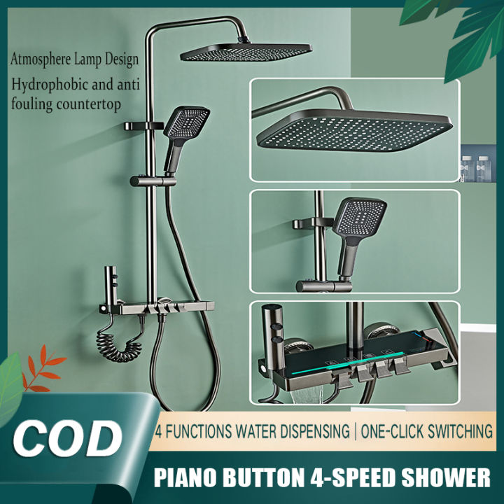 GUGA shower set constant temperature smart LED digital temperature ...