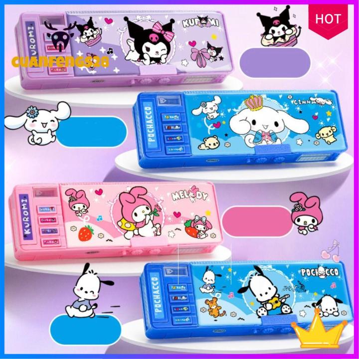 CUANFENGS28 Double Layer Pencil Case Password Lock Plastic Mechanism ...