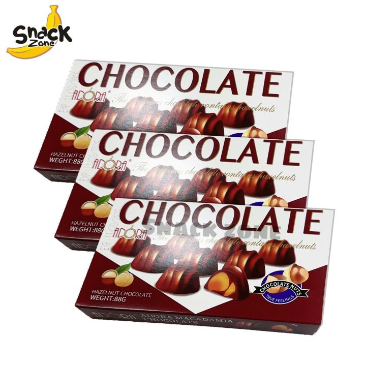 ( SET OF 3 ) Snack zone MACADAMIA Chocolate CHOCOLATE 88g | Lazada PH