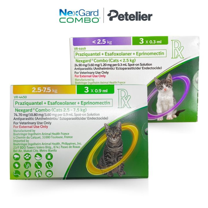 Nexgard Combo / Broadline Spot On Solution for Cats 2.5 kg or 2.5 to 7. ...