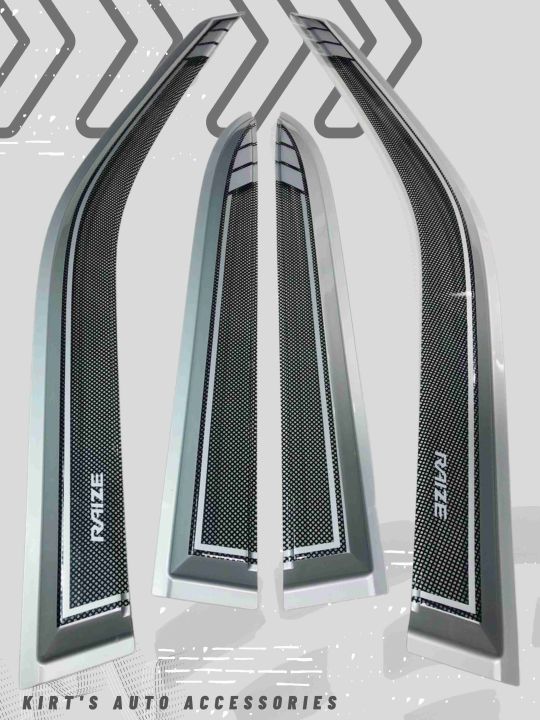 Toyota Raize 2022 2023 Two tone GS Rain Visor Sun Deflector Gutter IM ...