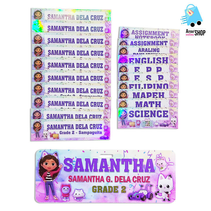 PERSONALIZED STICKER NAME AND SUBJECT WITH NAMETAG | Lazada PH