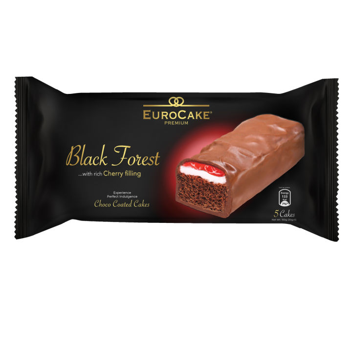 Eurocake Premium Black Forest Choco coated cakes 150g (30g x 5pcs/pk ...