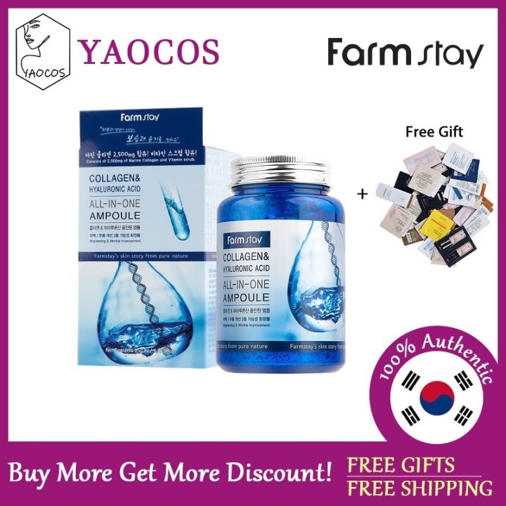 [Farmstay] Collagen & Hyaluronic Acid All-in-one Ampoule 250ml | Lazada PH