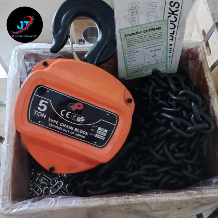 Takel Katrol 5 Ton x 5 Meter CP Chain Block 5T x 5M | Lazada Indonesia