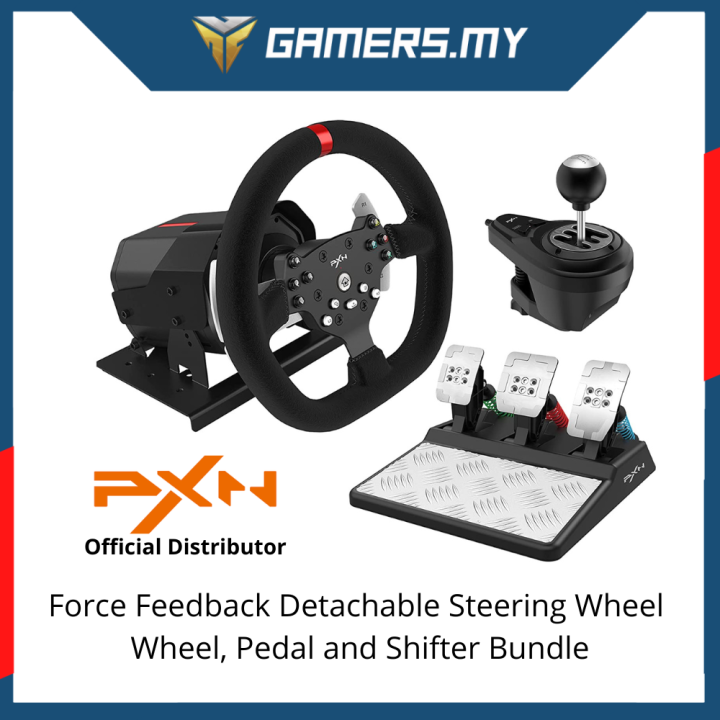 PXN V10 Racing Simulator Steering Wheel Pedal and Shifter Bundle 270 / ...