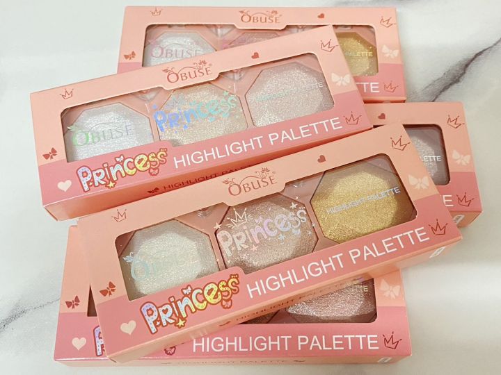 Obuse princess highlight palette ไฮไลท์เนื้อชิมเมอร์ สวย เกลี่ยง่าย ...