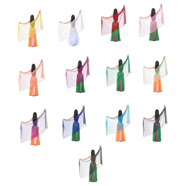 13 Colors Belly Dance Veil for Girls and Woman Belly Dance Scarf ...