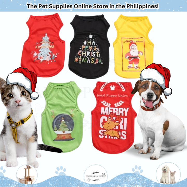 Dog Cat Christmas Clothes Sando Costume Breathable Sando Clothes for ...