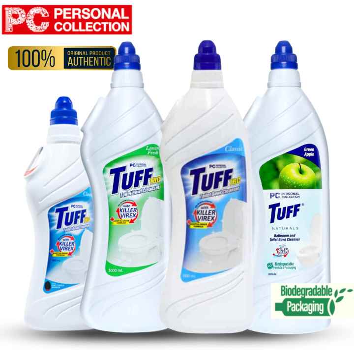 TUFF TBC (Toilet Bowl Cleaner) Classic Blue, Lemon Fresh, Green Apple ...