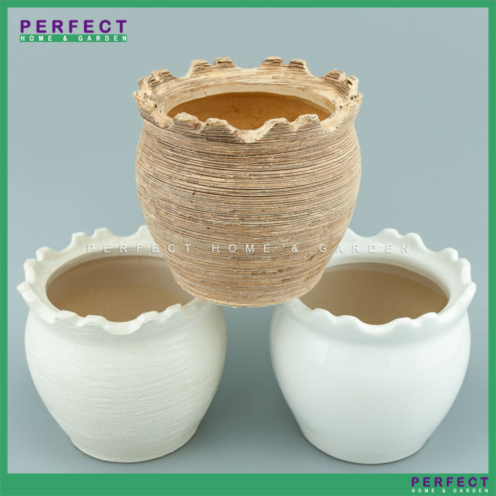 PERFECT Ceramic Pot 7058 M 12x12x11cm Succulent Pot Flower Pot Pasu ...