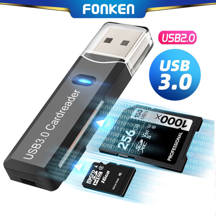 Fonken 2.0/3.0 Card Reader 2 IN 1 Card Reader for PC Micro SD TF Card ... Fonken 2.0/3.0 Card Reader 2 IN 1 Card Reader for PC Micro SD TF Card ...