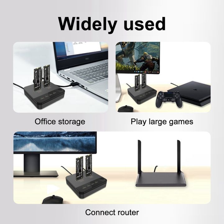 wsustore--1 Set M.2 SATA Duplicator Solid State Drive Base with Clone ...