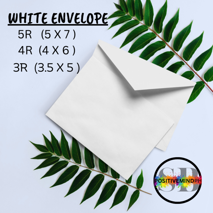 WHITE ENVELOPE SIZE 5R, 4R , 3R (70 GSM PAPER) 10 pcs per pack | Lazada PH