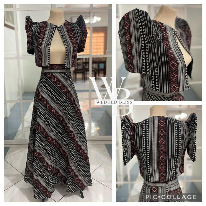 Modern Filipiniana Bolero & Skirt Set (Inabel Woven Fabric) | Lazada PH